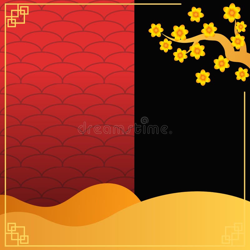 Red and Yellow Chinese Style Banner Stock Vector - Illustration of ...