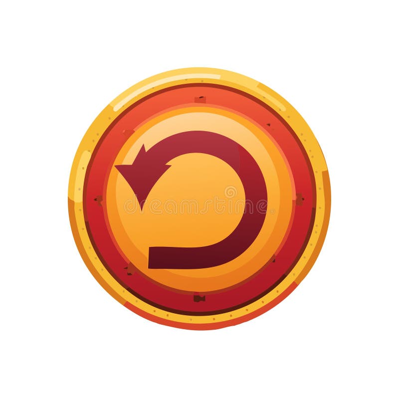 Red and Yellow Circular Arrow - Reload, Refresh, Reset Concept in Fun ...