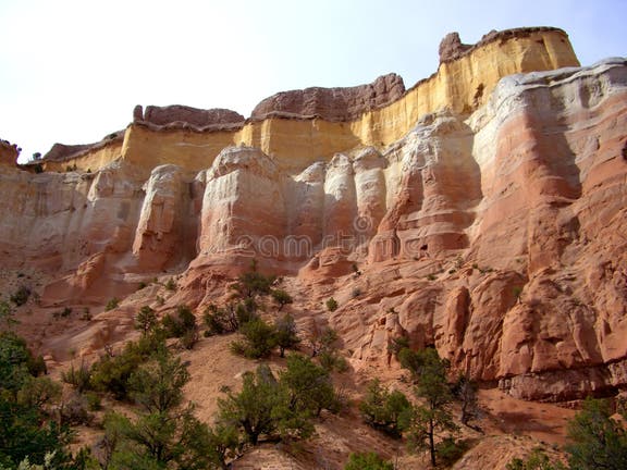 Red and Yellow Cliff stock photo. Image of travel, south - 1017522