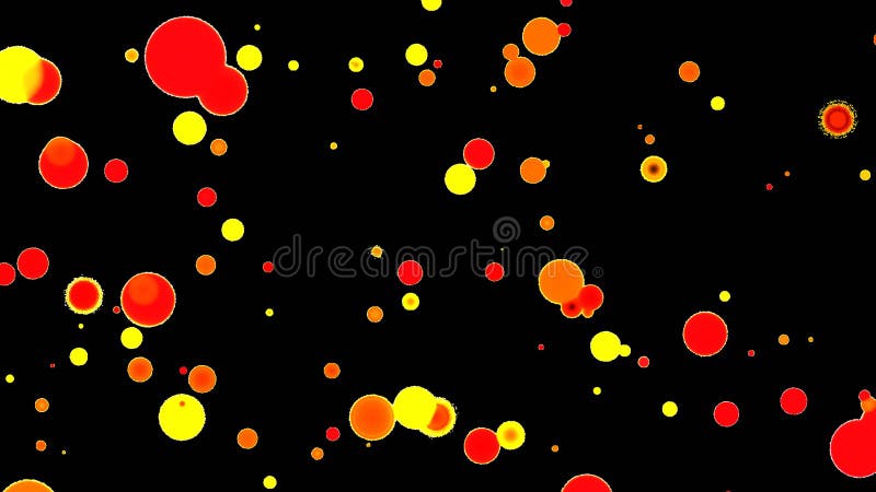 Red-Yellow Colored Particles Flying, Particles Background, Abstract ...