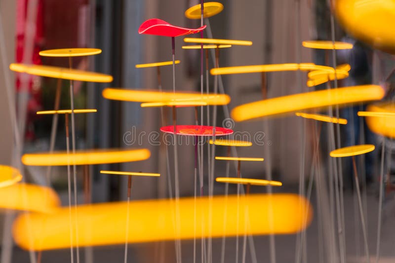 Red and Yellow Dancing Discs Stock Image - Image of design, shiny ...