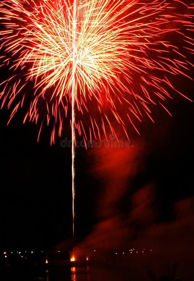 Yellow Fireworks stock photo. Image of independenceday - 95929600