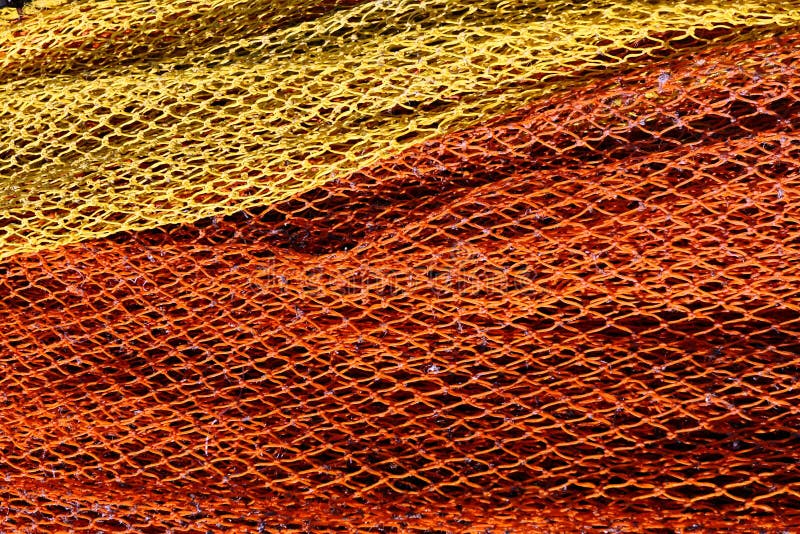 Red and yellow fishnet stock image. Image of color, float - 17658463