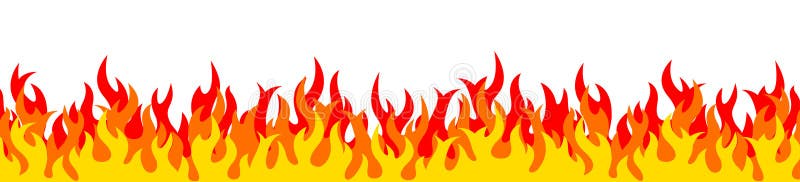 Red Yellow Flame Background. Burning Fire Decoration Element. Fire ...