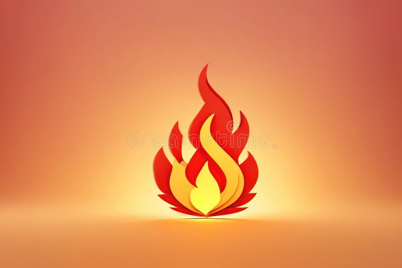 A Red and Yellow Flame with a Yellow Tip Stock Illustration ...