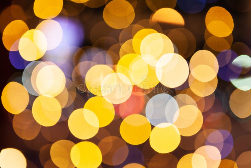 Red and Yellow Glitter Lights Background Defocused, Close-up Stock ...