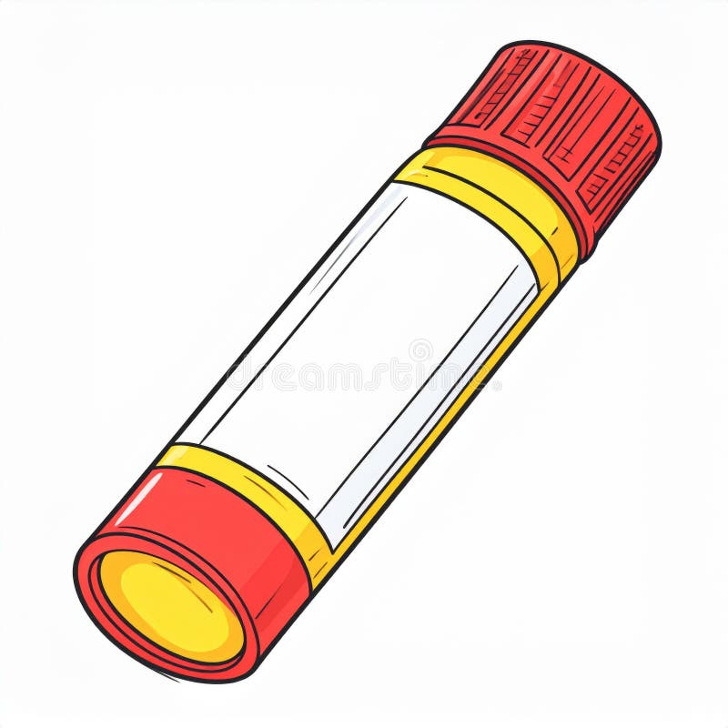 Red and Yellow Glue Stick Illustration Stock Illustration ...