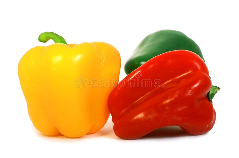 Red Yellow and Green Capsicum or Bell Pepper Stock Photo - Image of ...