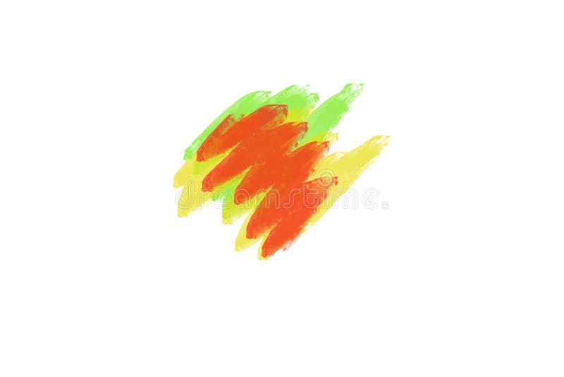 Red on Yellow and Green Mixed on White Stock Illustration ...