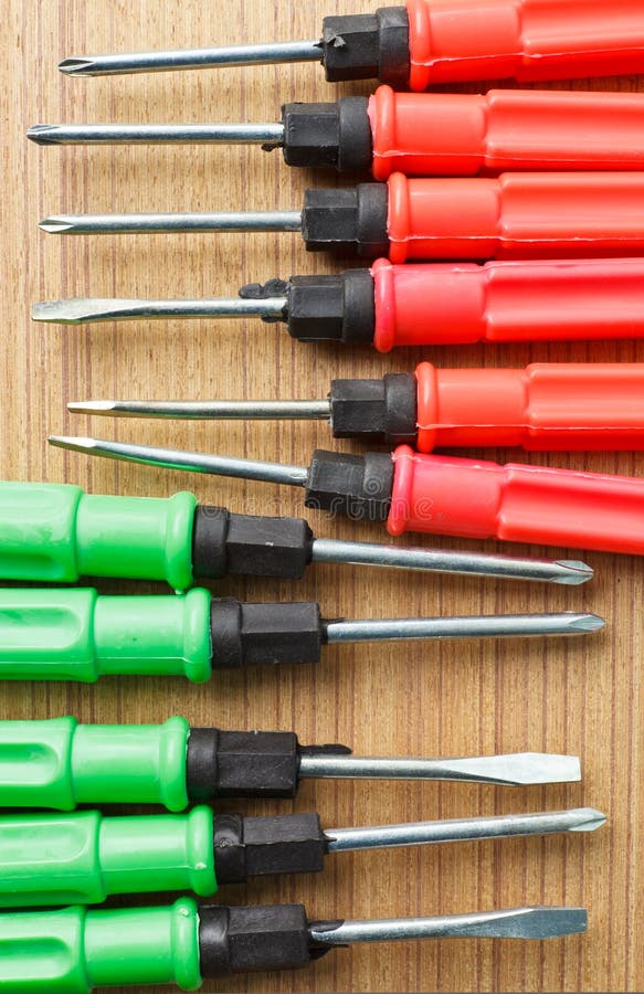 Red yellow green driver stock photo. Image of nails, drill - 48725284