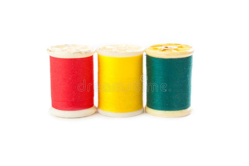 Red yellow green thread stock photo. Image of material - 25245076