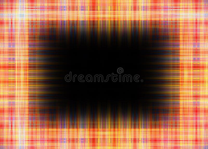 Yellow Lines Border on an Orange Background Stock Illustration ...