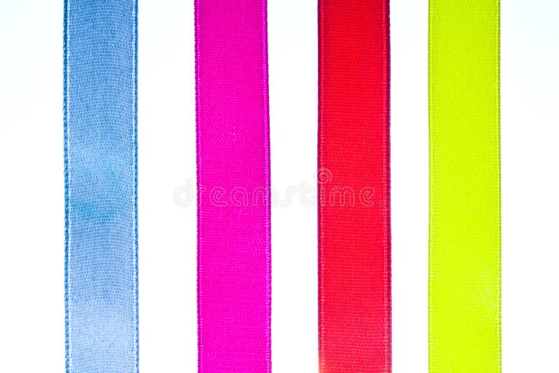 Red, Yellow, Orange and Blue Shiny Gradient Curling Ribbons Stock Image ...