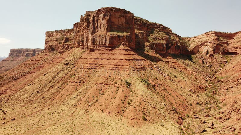 Red eroded cliffs stock image. Image of organge, orange - 207580499