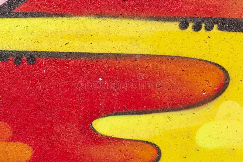 Red and Yellow Painted Stone Wall, Background, Texture Stock Image ...