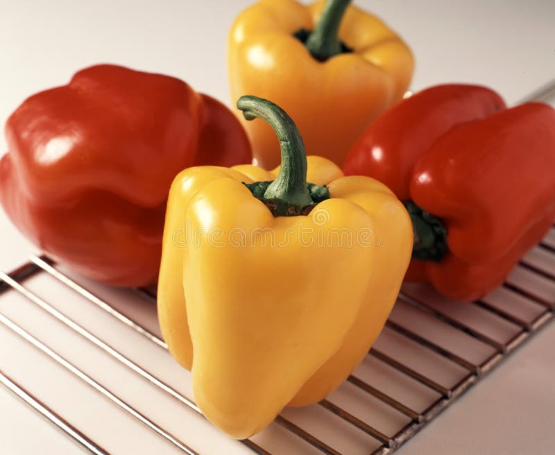 Red and yellow peppers stock image. Image of classical - 23704073