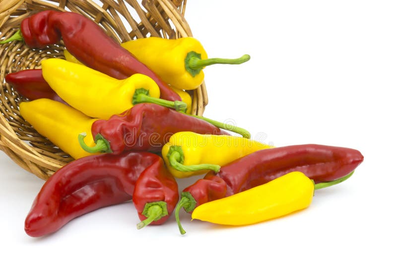 Red and yellow peppers stock photo. Image of ripe, close - 28049164