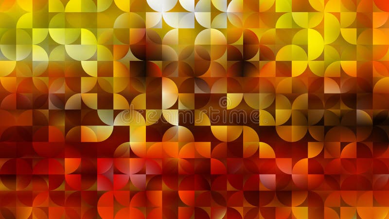 Red and Yellow Quarter Circles Background Design Stock Vector ...