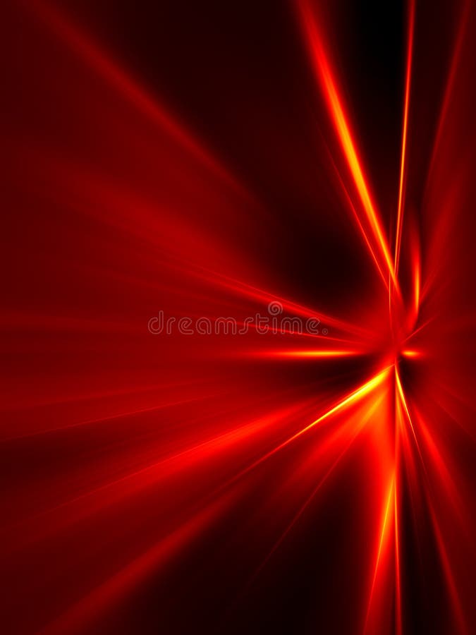 Red and Yellow Rays on Black Background Stock Illustration ...