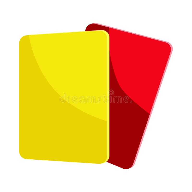 Red and Yellow Referee Cards Icon, Cartoon Style Stock Vector ...