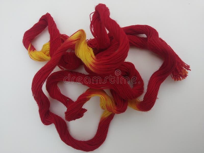 Red and Yellow Religious Threads Stock Photo - Image of petal, organ ...