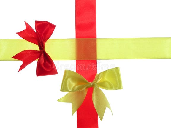 Red and yellow ribbon stock image. Image of packing, gifts - 781705