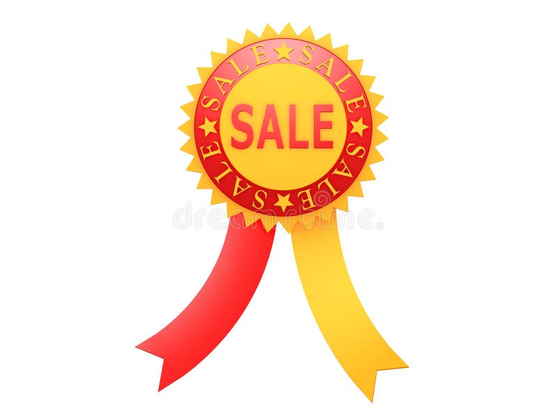 Red Yellow Round Sale Label Stock Illustration - Illustration of flyer ...