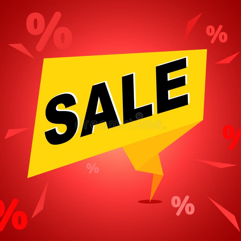 Red and yellow sale banner stock vector. Illustration of sale - 94998683