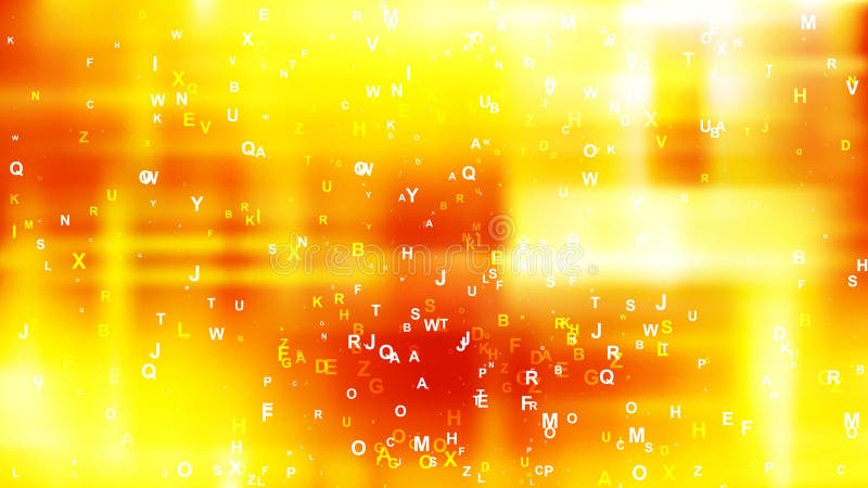 Red and Yellow Scattered Alphabet Letters Background Stock Vector ...
