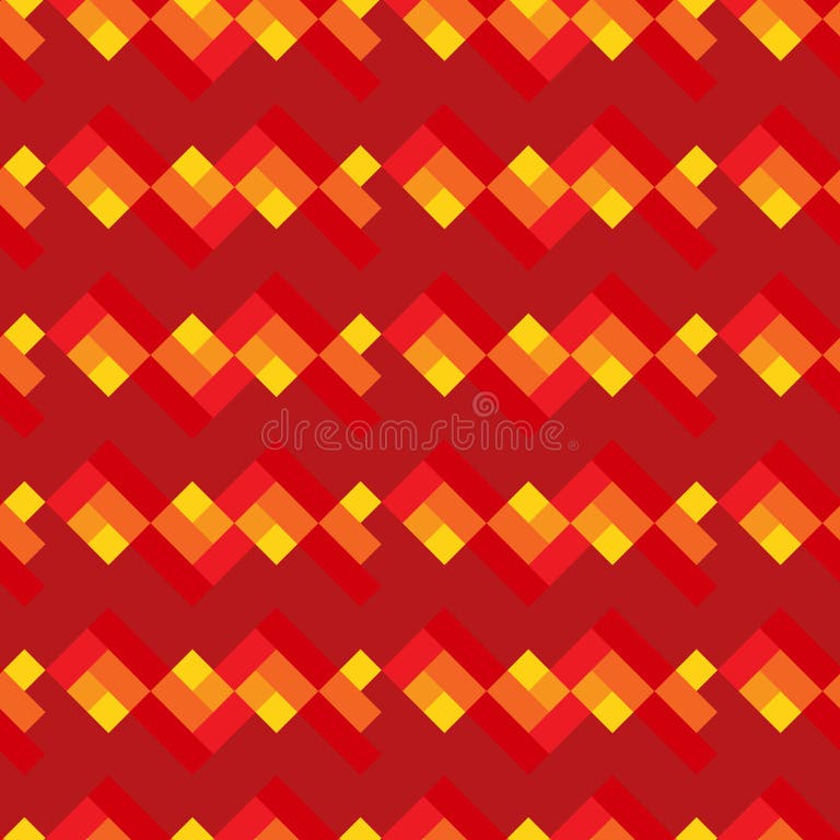 Red and Yellow Seamless Geometric Pattern Stock Vector - Illustration ...