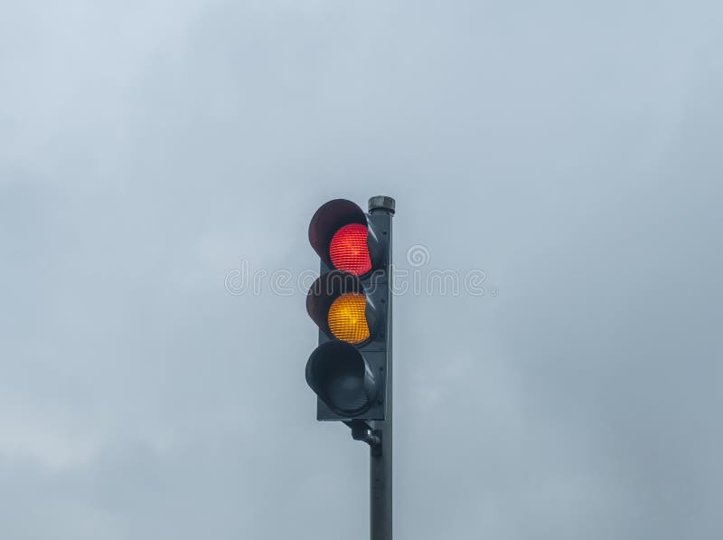 Yellow Semaphore stock photo. Image of signal, yellow - 44742512