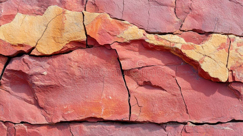 Red and Yellow Stone Formation Texture Background Stock Illustration ...