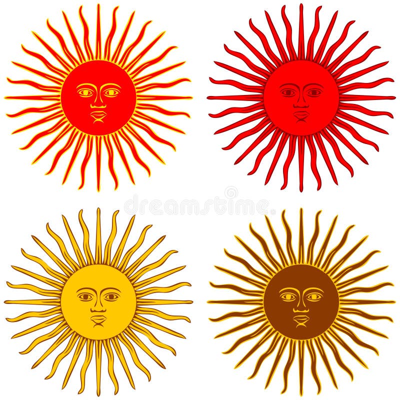 Red and yellow sun stock illustration. Illustration of satellite - 18373075