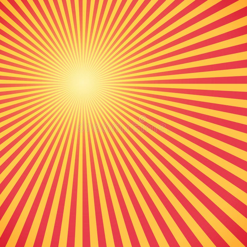 Red and Yellow Sunburst Circle Stock Illustration - Illustration of ...