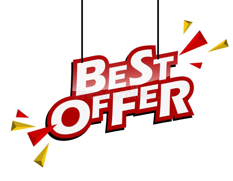 Red and Yellow Tag Best Offer Stock Vector - Illustration of flat ...