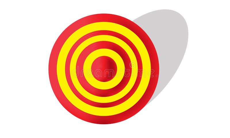 Red and Yellow Target stock illustration. Illustration of sports - 36960391