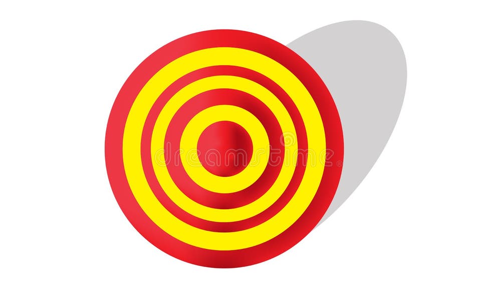 Red and Yellow Target stock illustration. Illustration of sports - 36960391