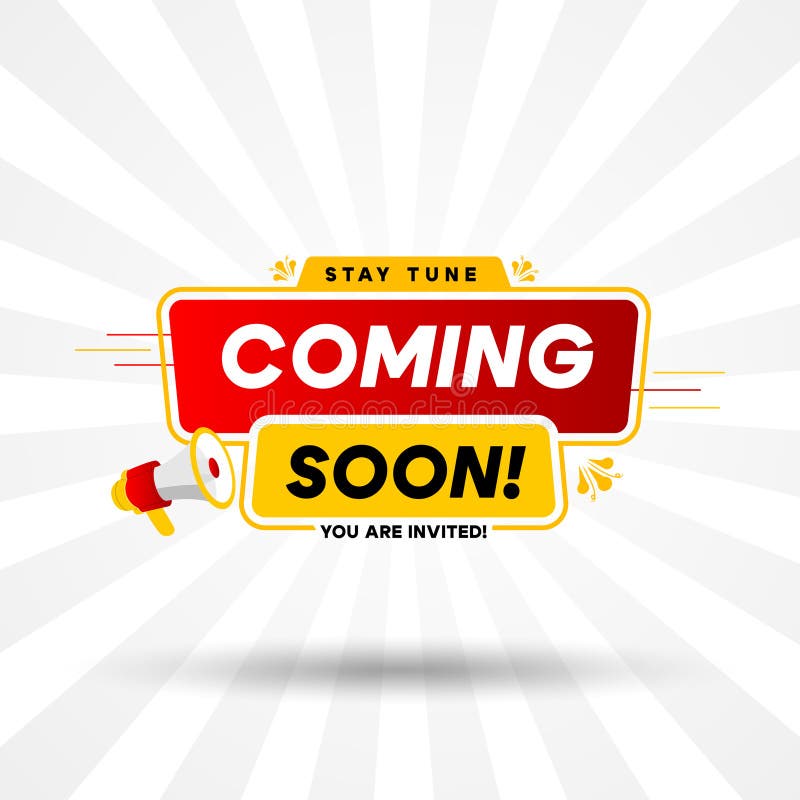 Elegant Coming Soon Poster Design for Marketing Stock Illustration ...