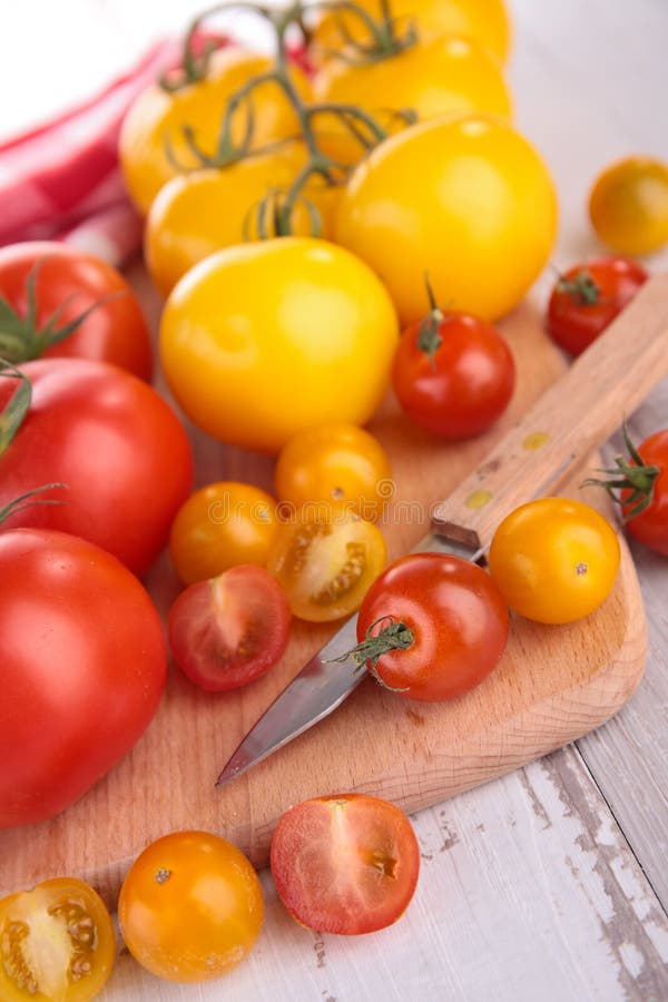 Red and yellow tomatoes stock image. Image of food, healthy - 44468051