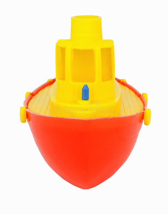 Red and Yellow Toy Boat stock photo. Image of object - 119165198