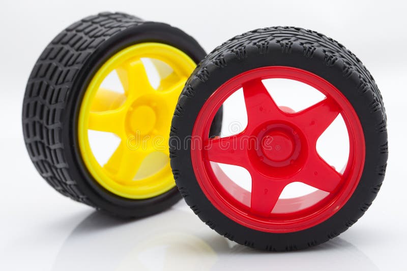 Red and Yellow Toy Car Wheel Stock Photo - Image of vehicle, truck ...