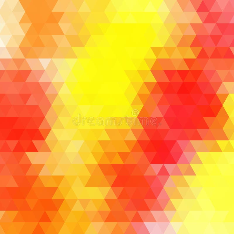 Red and Yellow Triangles Background. Abstract Vector Pattern. Eps 10 ...