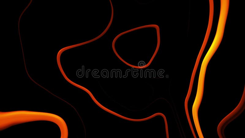 Red-yellow Wavy Abstract Surface. Close-up of a Shiny Smooth Wave ...