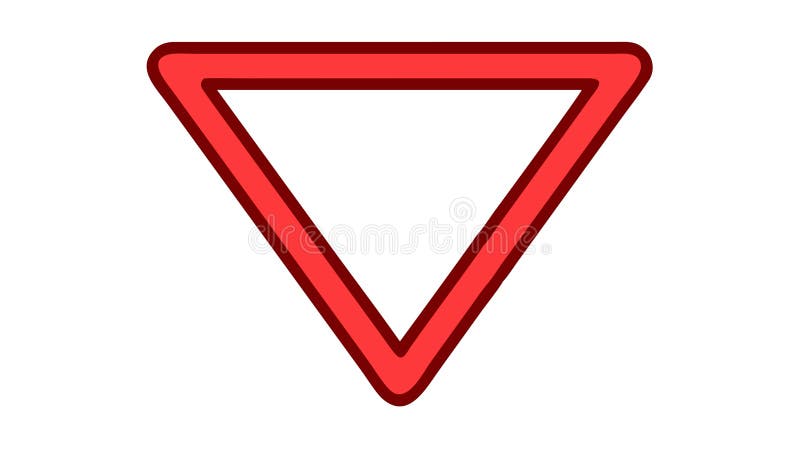 Red Yield Sign Icon, Traffic Road Safety Vector, Vector Design ...