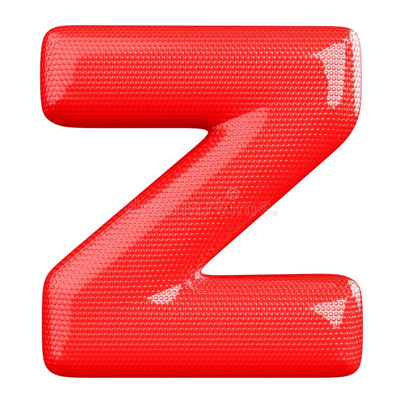 Red Z Font 3D RenderWith White Background Design Stock Image ...