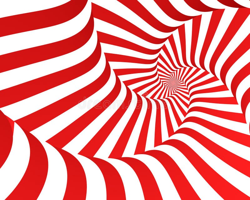 Red Hypnosis Spiral Pattern. Optical Illusion Stock Vector ...