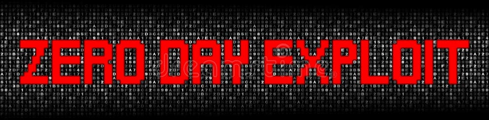 Zero Day Exploit Text on Hex Code Illustration Stock Illustration ...