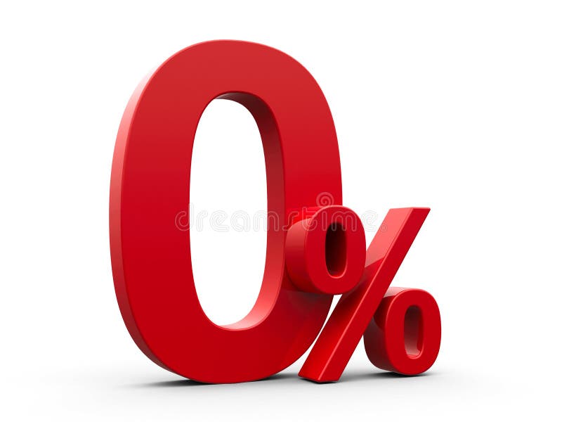 Red Zero Percent stock illustration. Illustration of icon - 84482746