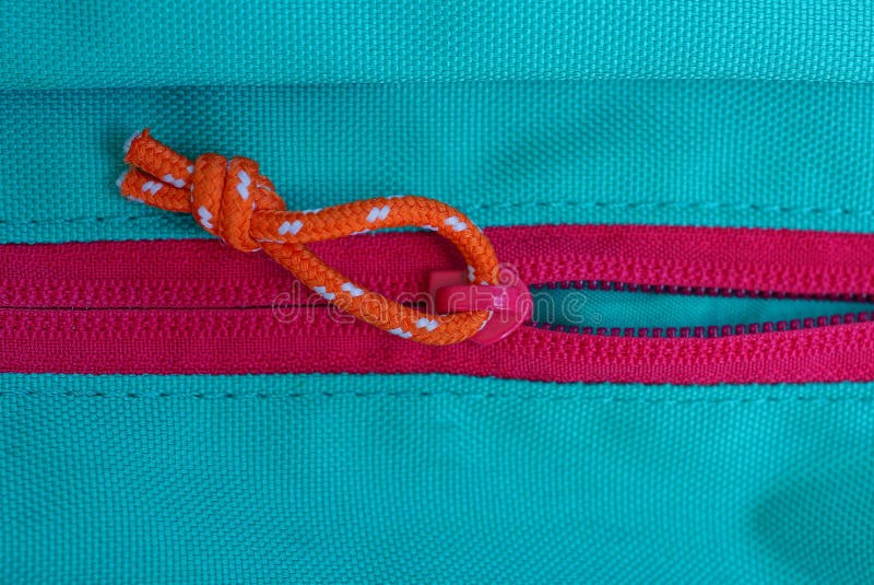 Zip on Green Cloth from a Piece of Clothing Stock Image - Image of ...