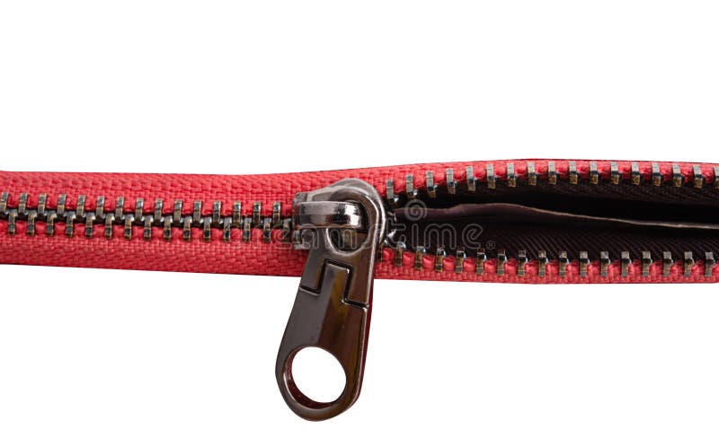 Red zipper isolated stock photo. Image of texture, tint - 230808480